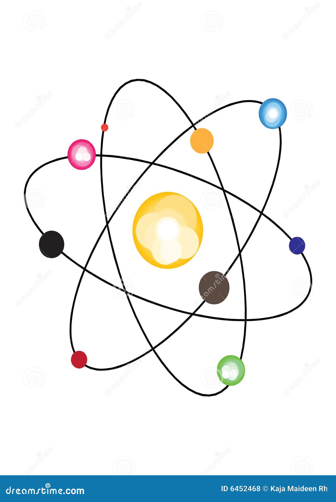 Atomkern stock abbildung. Illustration von ausbildung - 6452468