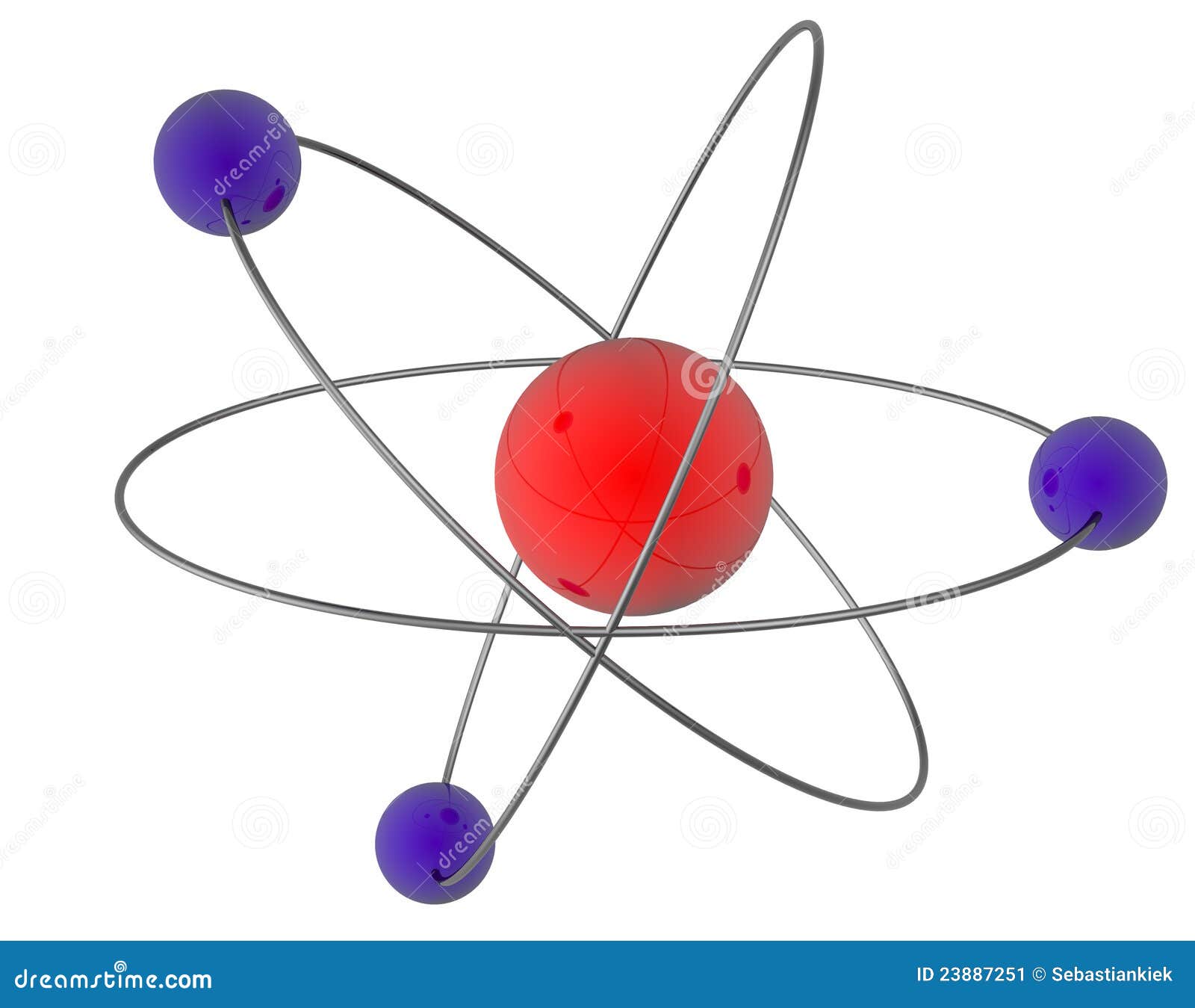 Atomkern und -elektronen stock abbildung. Illustration von ...