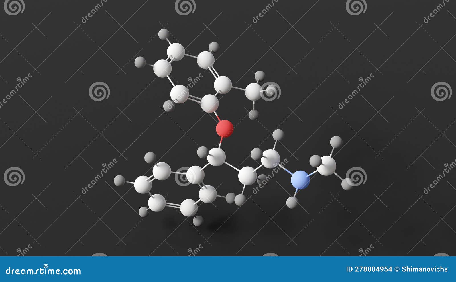 Atomoxetine Molecule, Molecular Structures, Strattera, 3d Model ...