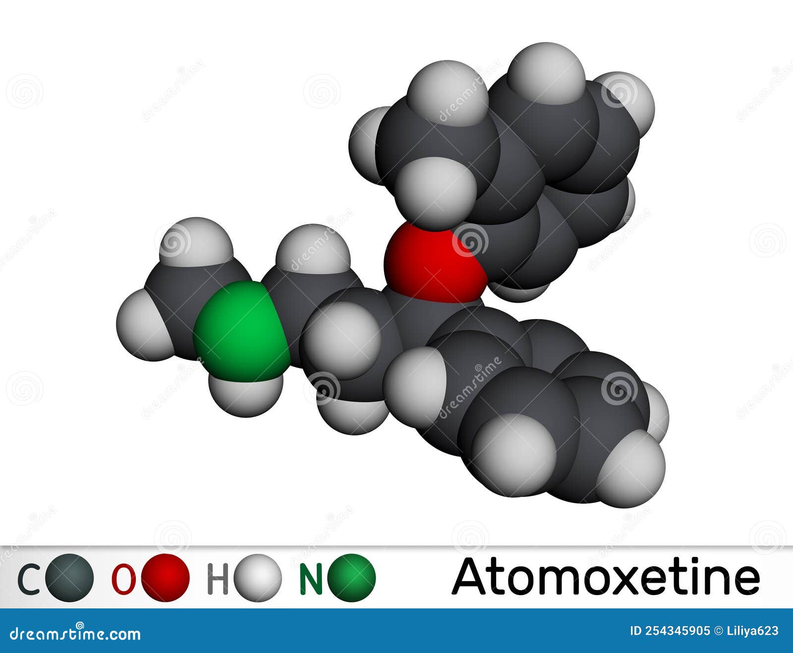 Atomoxetine Molecule, Molecular Structures, Strattera, 3d Model ...