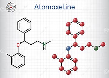 Atomoxetine Molecule. it is Used in the Management of Attention Deficit ...