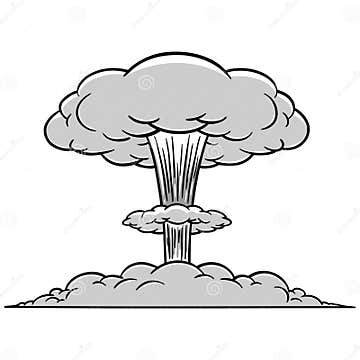 Atompilz-Illustration vektor abbildung. Illustration von karikatur ...