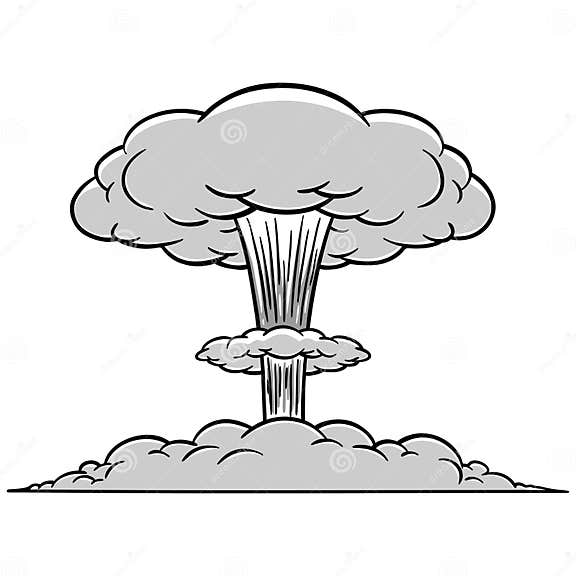 Atompilz-Illustration vektor abbildung. Illustration von karikatur ...