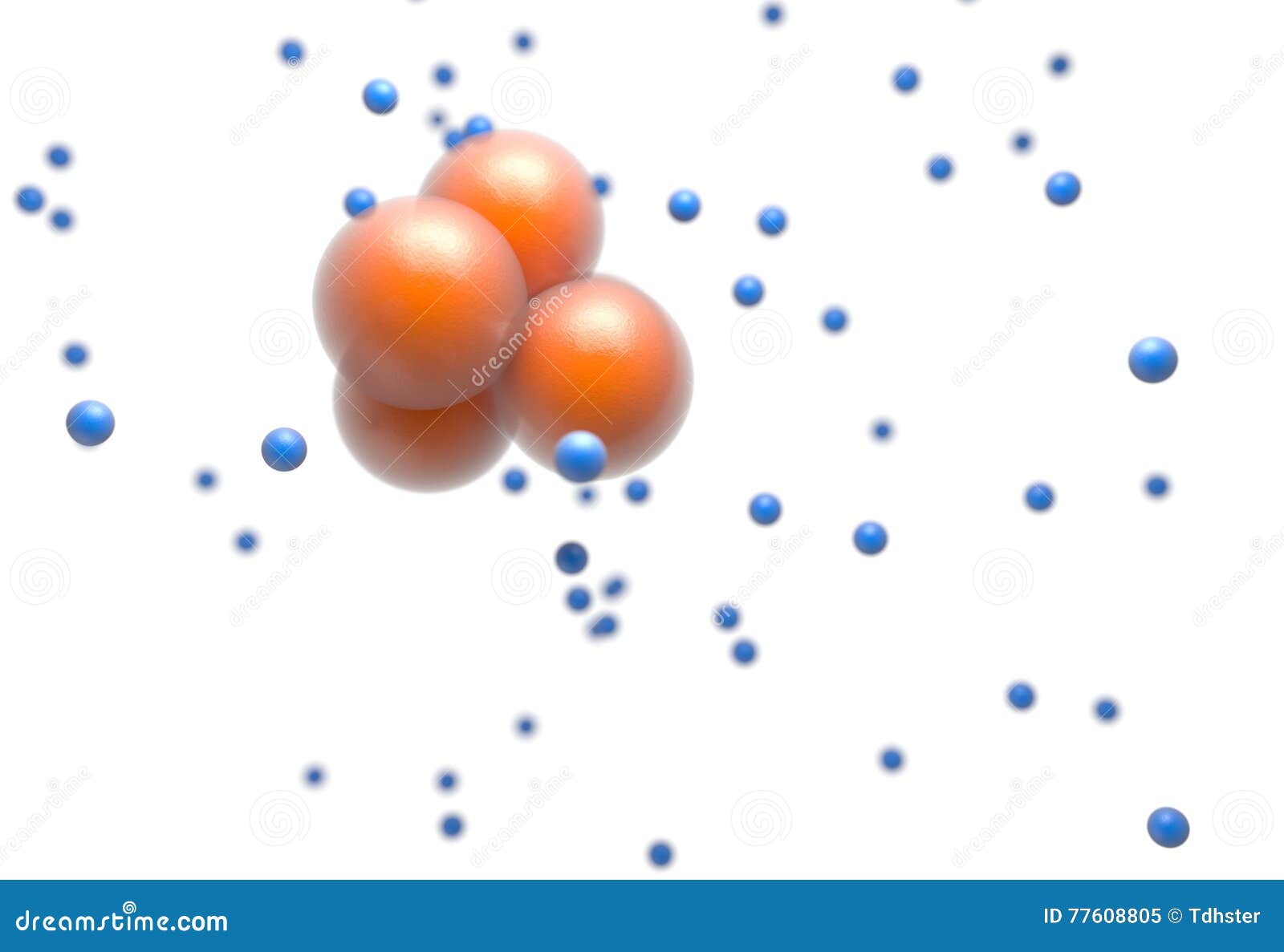Atoms, Elements or Molecules Abstract 3d Illustration. Stock ...