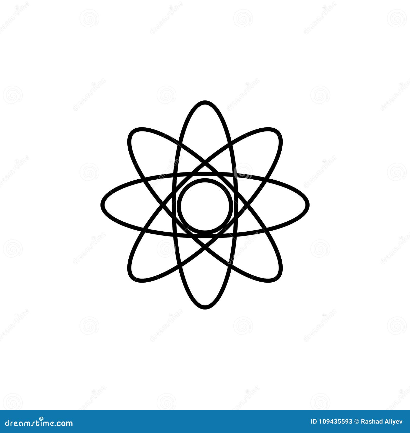 Atoms Icon. Element for Mobile Concept and Web Apps. Thin Line Icon for ...