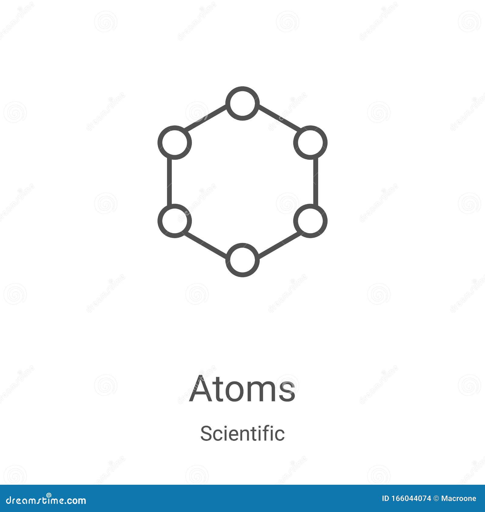 Atoms Icon Vector from Scientific Collection. Thin Line Atoms Outline ...