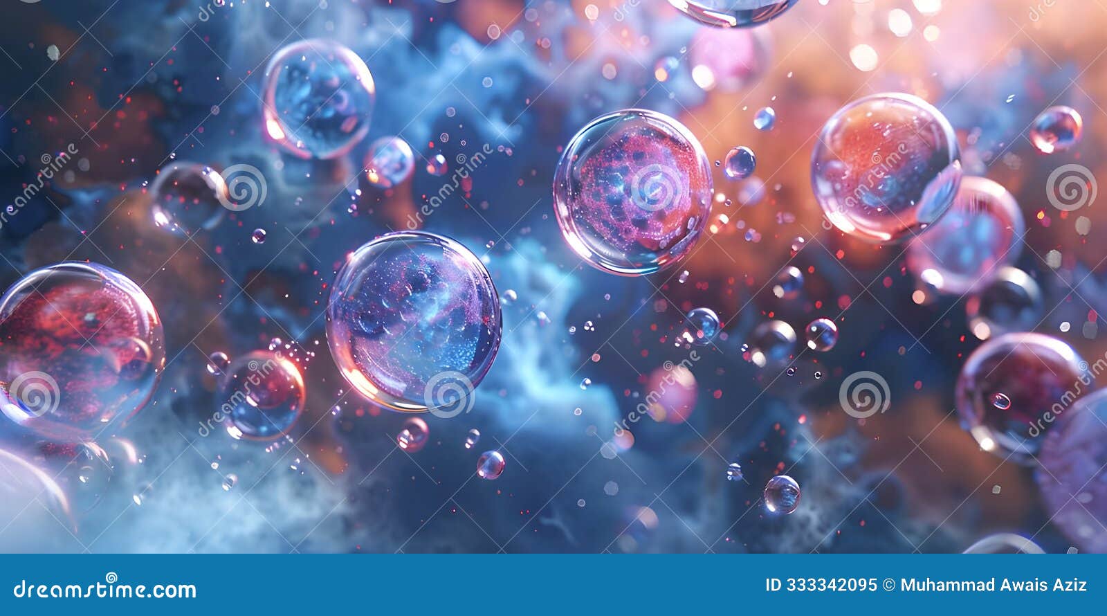 Atoms Molecules on Abstract Background - Ai Generated Stock Image ...