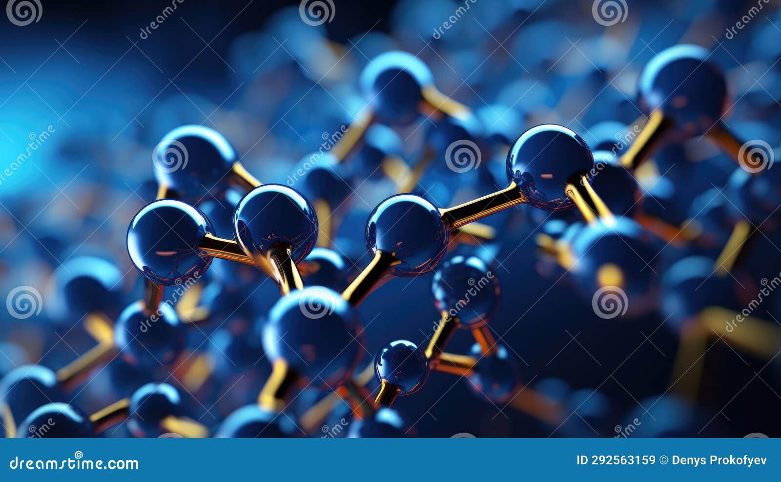 Atoms and Molecules for Background Stock Illustration - Illustration of ...