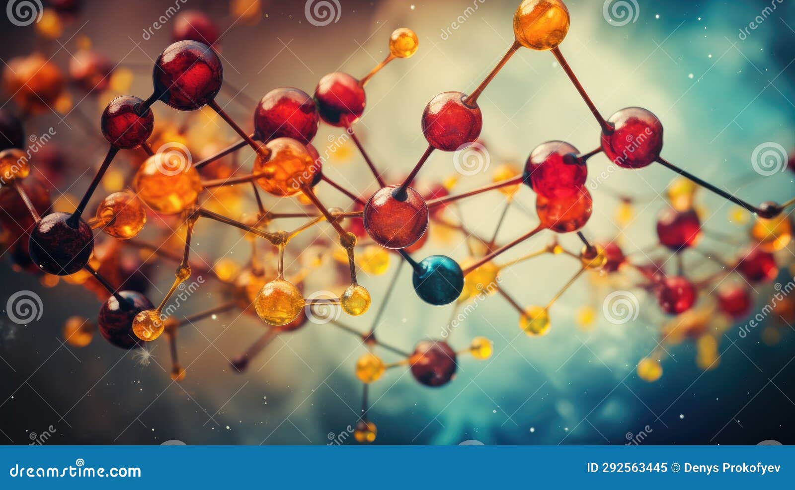 Atoms and Molecules for Background Stock Illustration - Illustration of ...