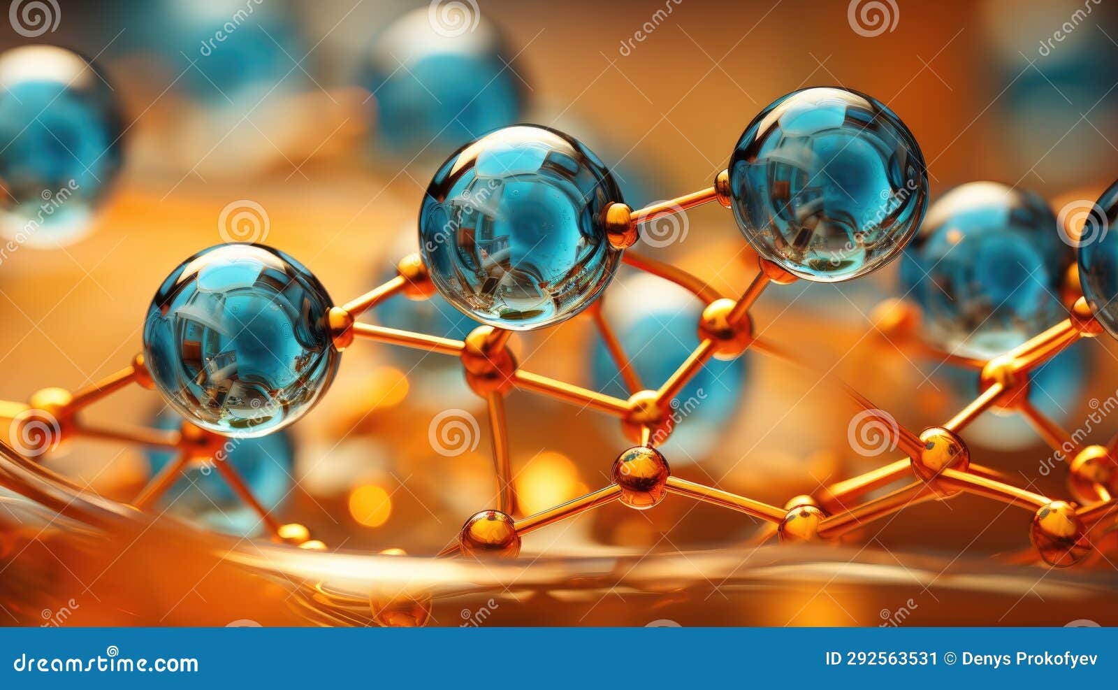Atoms and Molecules for Background Stock Illustration - Illustration of ...