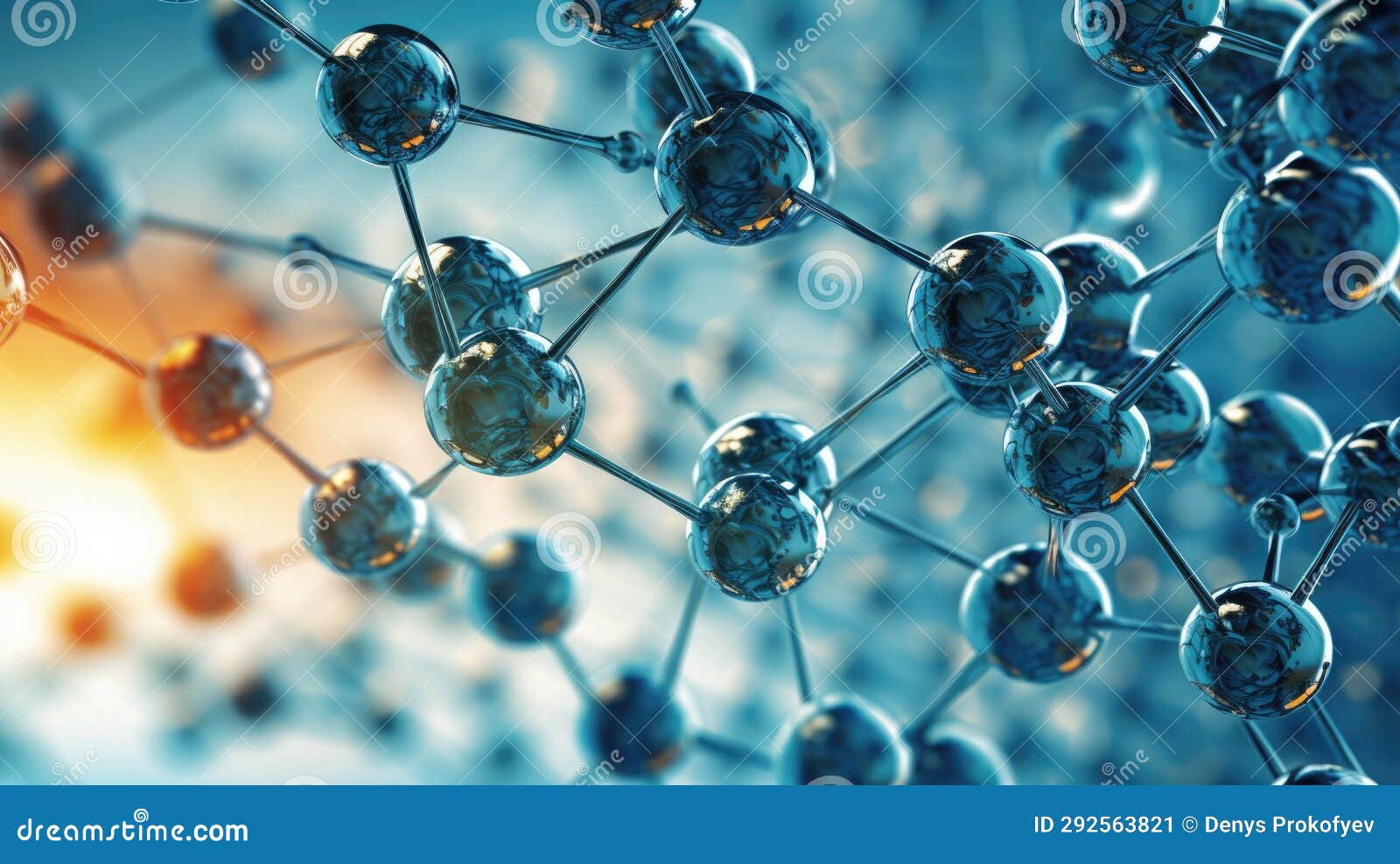 Atoms and Molecules for Background Stock Illustration - Illustration of ...