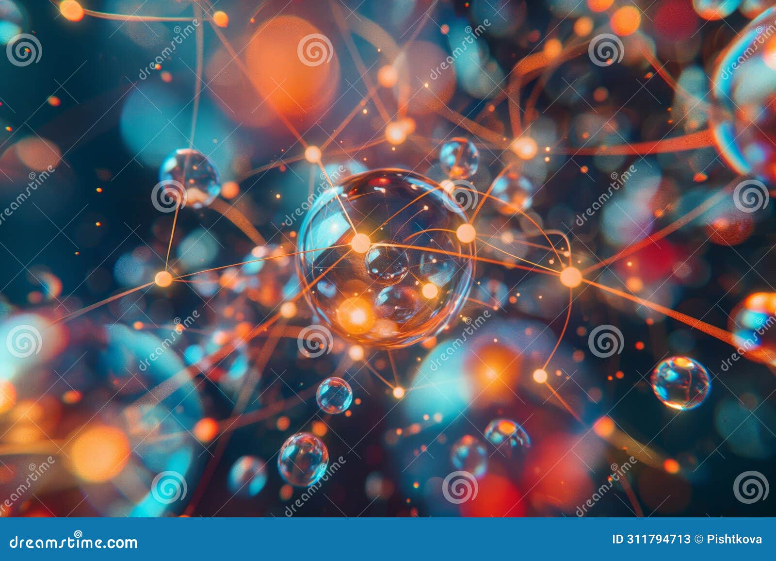 Atoms and Molecules, Microscopic and Macroscopic World Stock ...