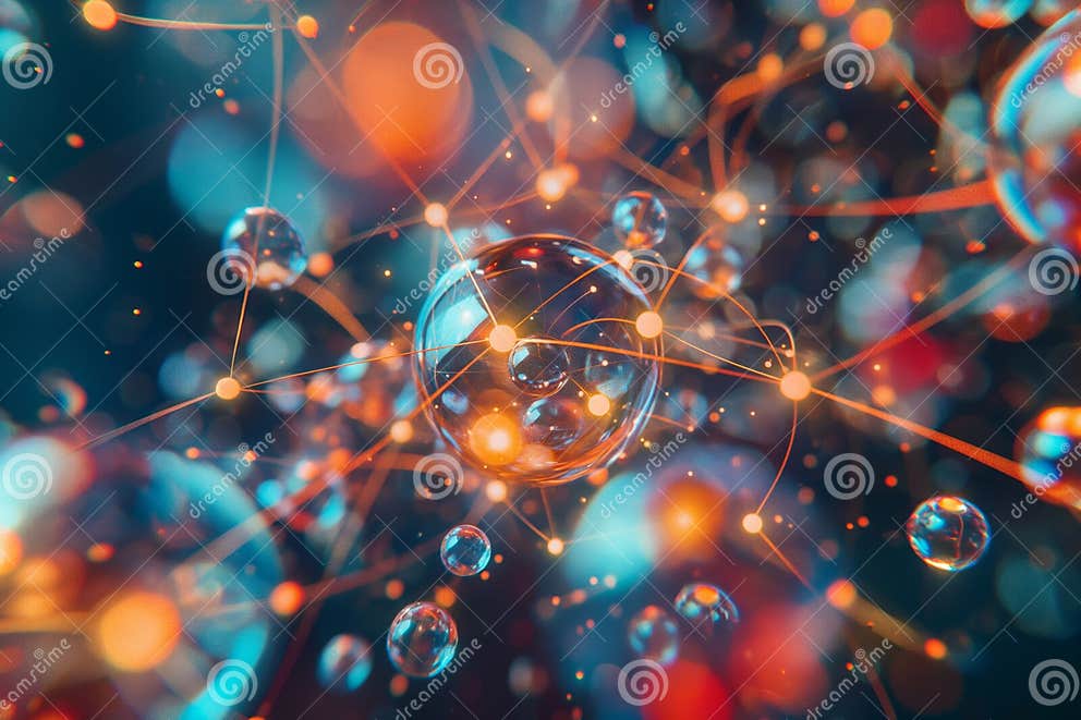 Atoms and Molecules, Microscopic and Macroscopic World Stock ...