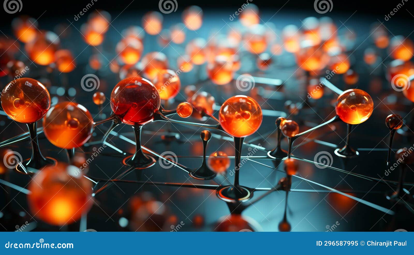 Atoms and Molecules Model of Atoms Science Background Stock Image ...