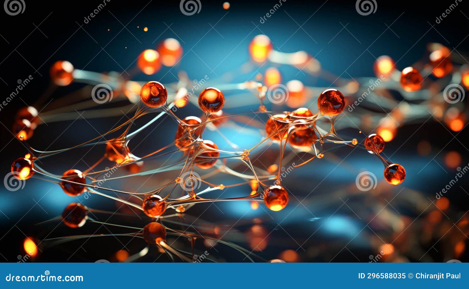 Atoms and Molecules Model of Atoms Science Background Stock Image ...