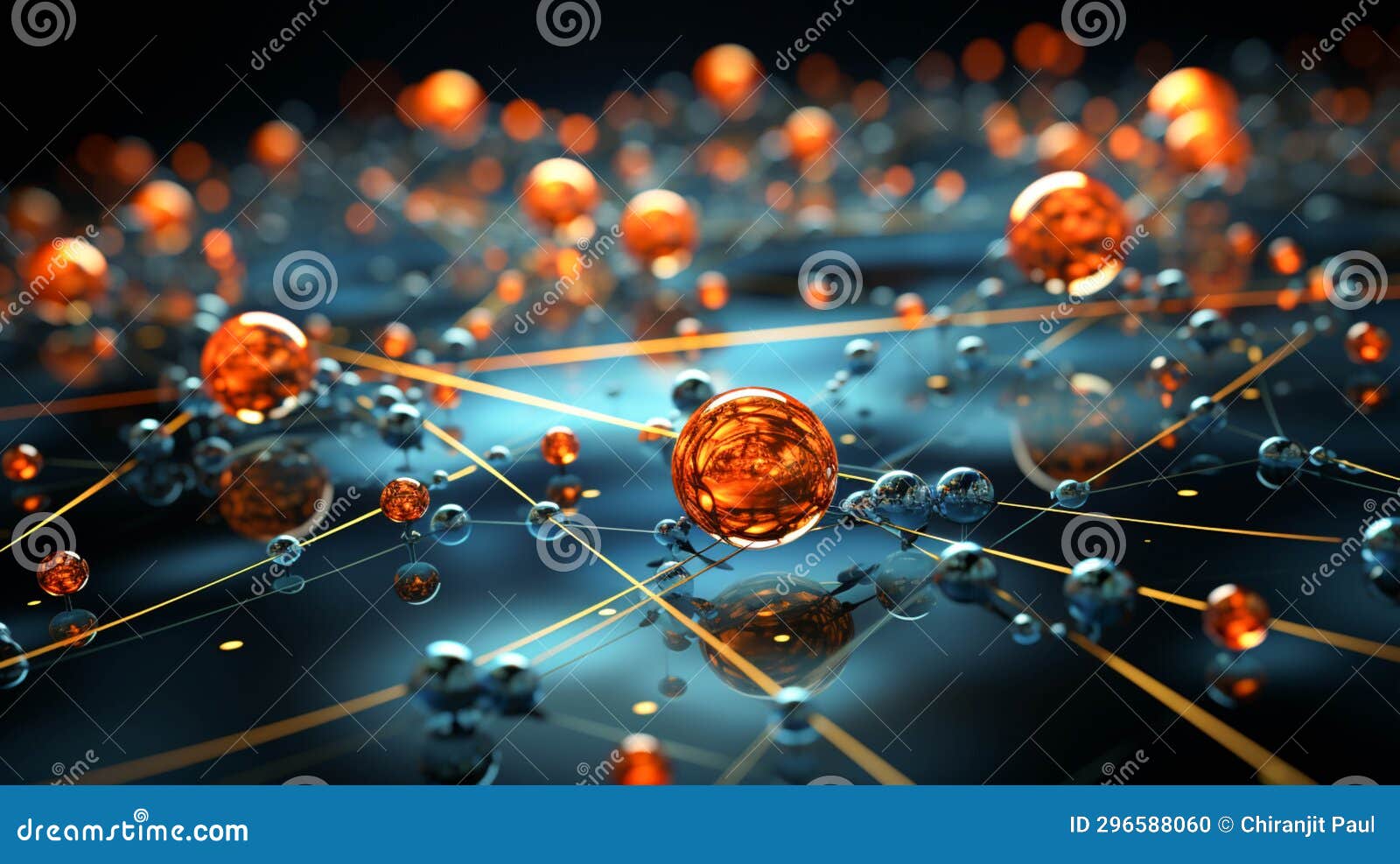 Atoms and Molecules Model of Atoms Science Background Stock Photo ...