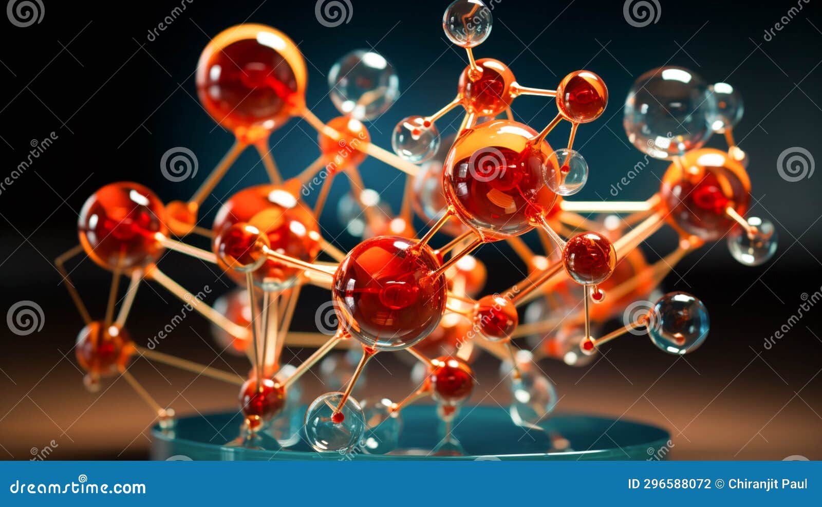 Atoms and Molecules Model of Atoms Science Background Stock Photo ...