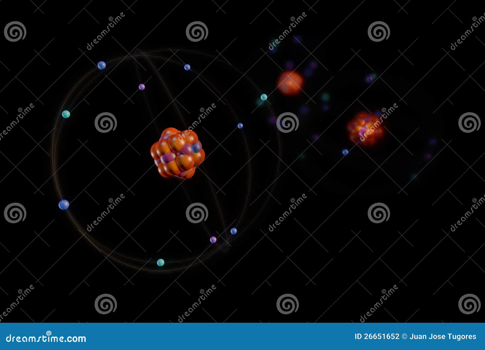 Atoms and particles stock illustration. Illustration of particles ...