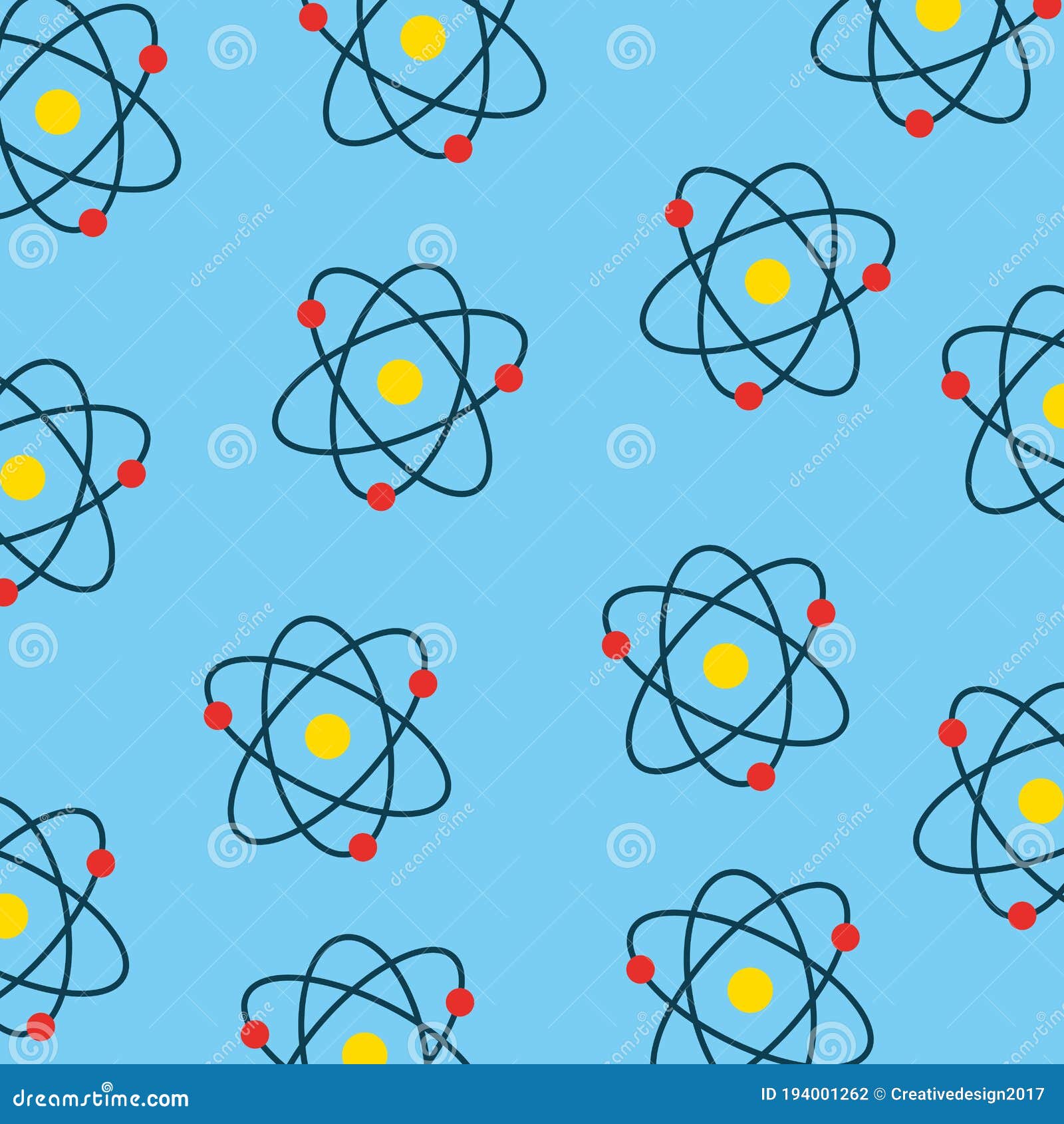 Atoms Pattern Background. Vector Stock Vector - Illustration of ...