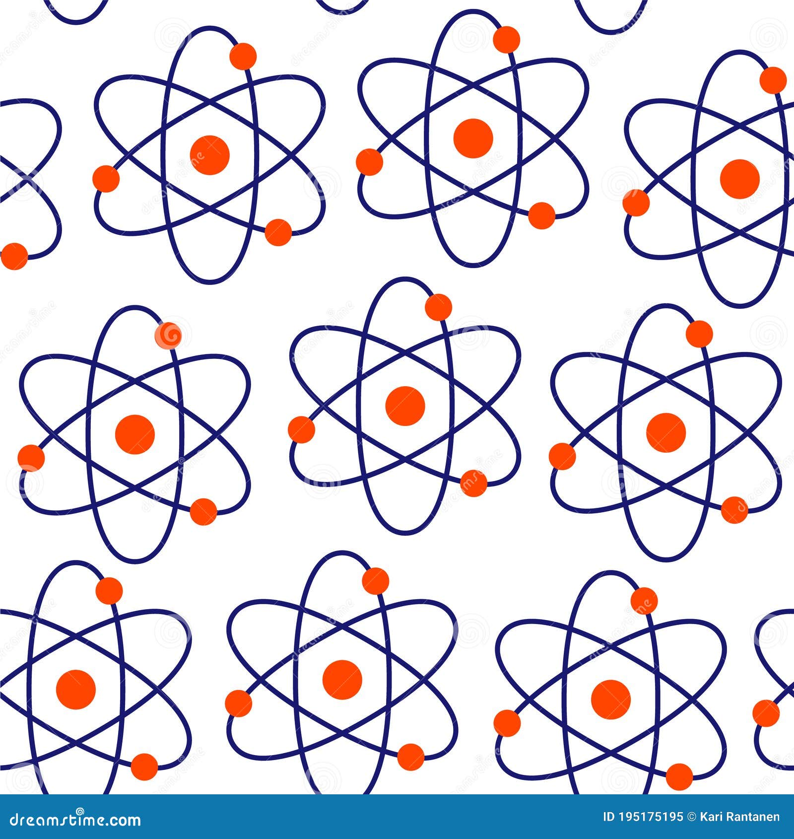 Atoms seamless pattern stock vector. Illustration of laboratory - 195175195
