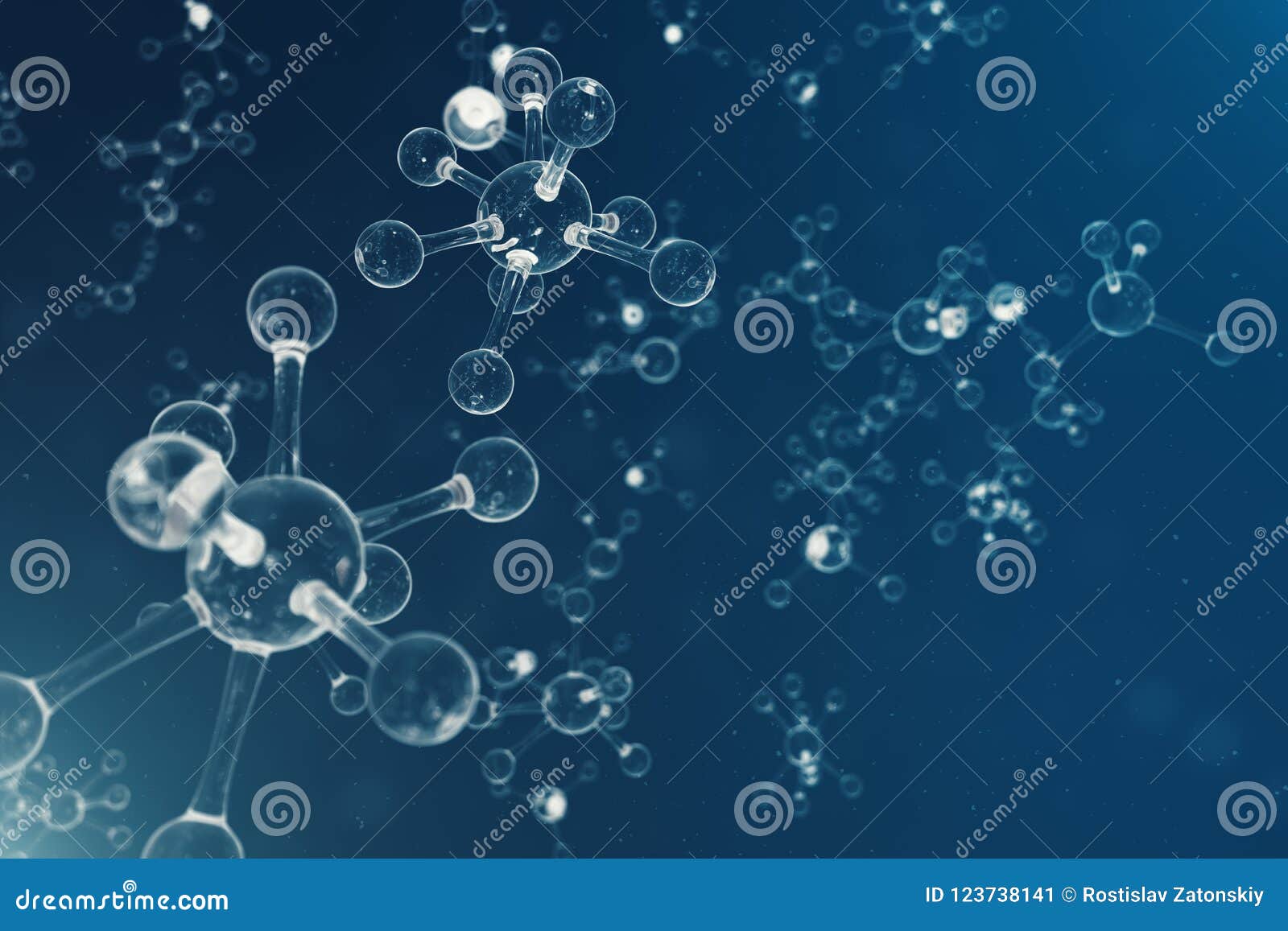 Atoms Structure. Science or Medical Background with Molecules and Atoms ...