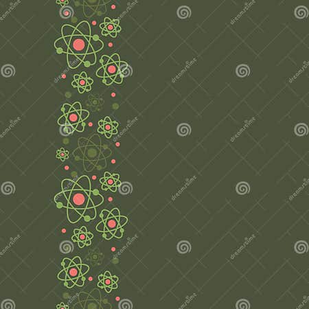 Atoms Vertical Seamless Pattern Background Border Stock Vector ...