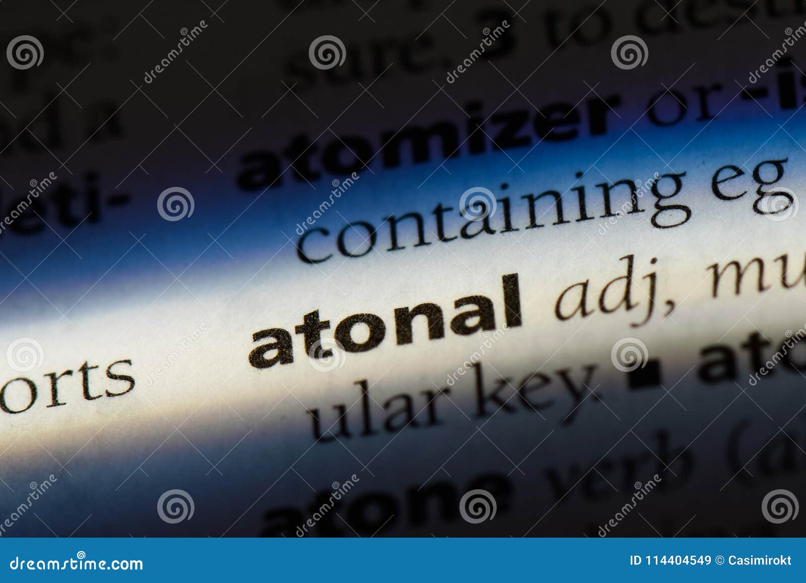 Atonal stock image. Image of idea, definition, page - 114404549