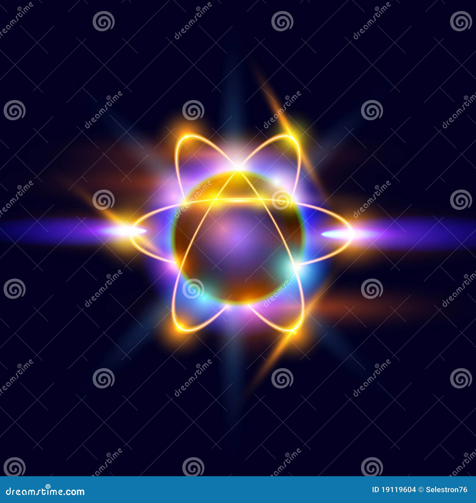 Atoom vector illustratie. Illustration of chemisch, moleculair - 19119604