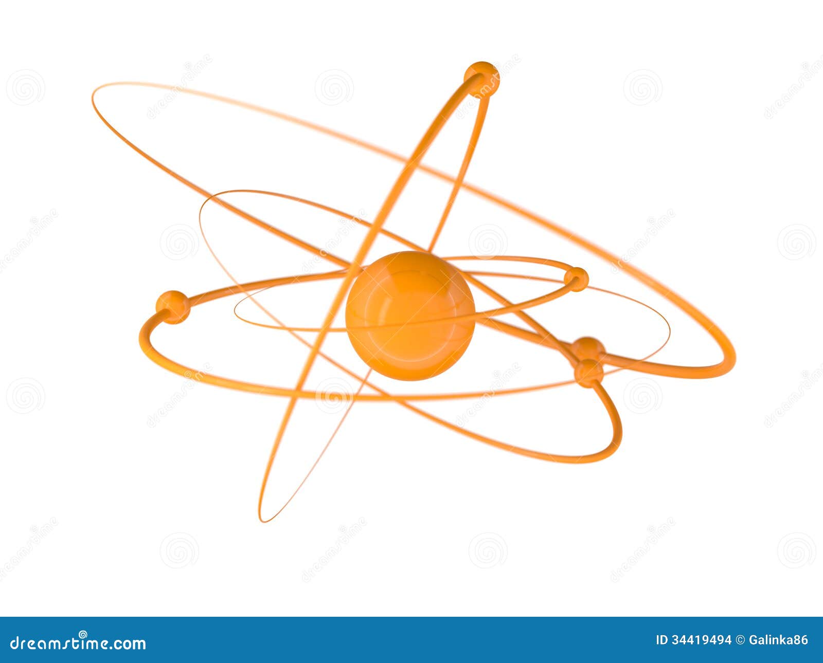 Atoom stock illustratie. Illustration of elektron, chemie - 34419494