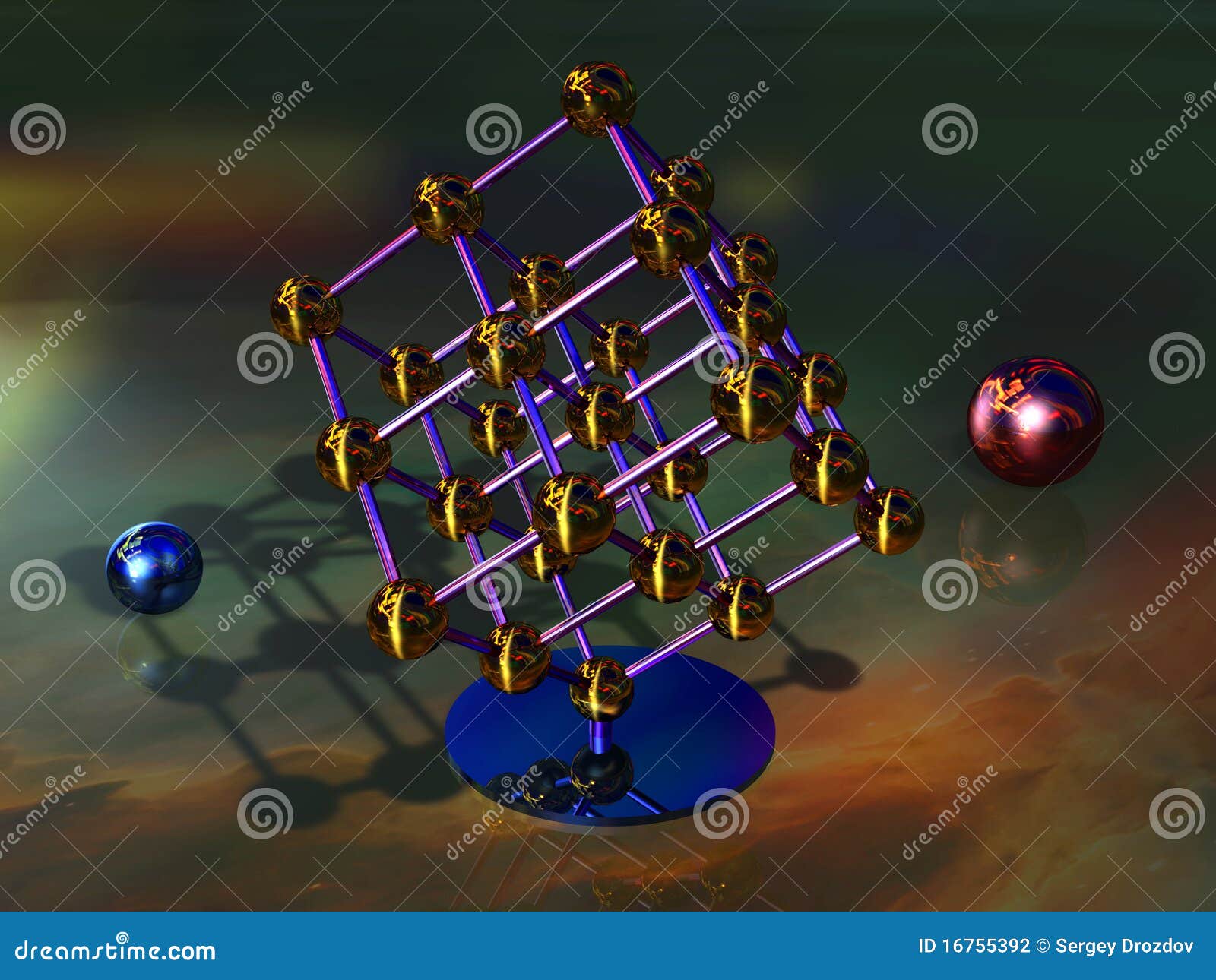 Atoom rooster stock illustratie. Illustratie bestaande uit metaal ...
