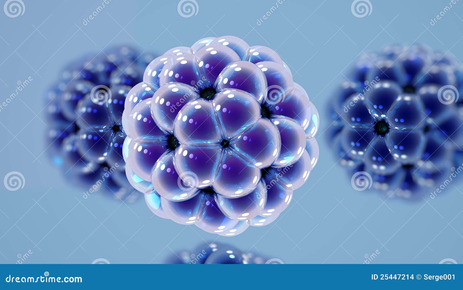 Atoom Structuur Van Fullerenemolecule Stock Illustratie - Illustration ...
