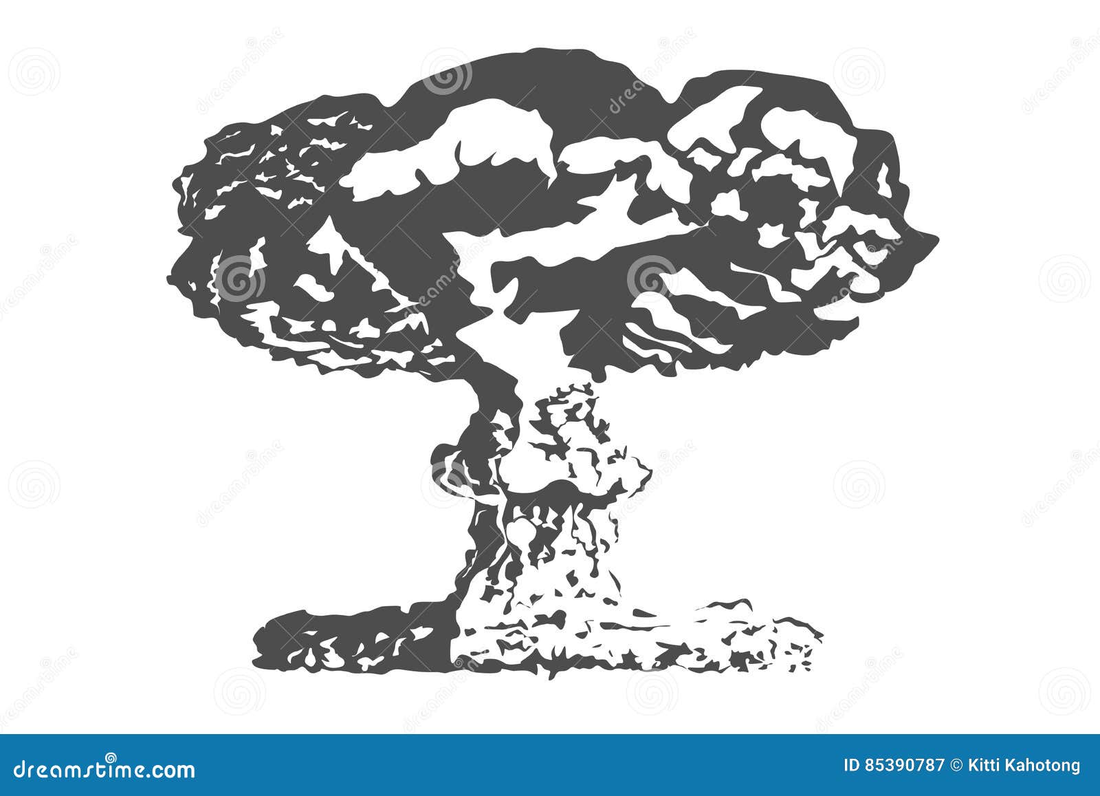 Atoombom Kernexplosie vector illustratie. Illustration of illustratie - 85390787