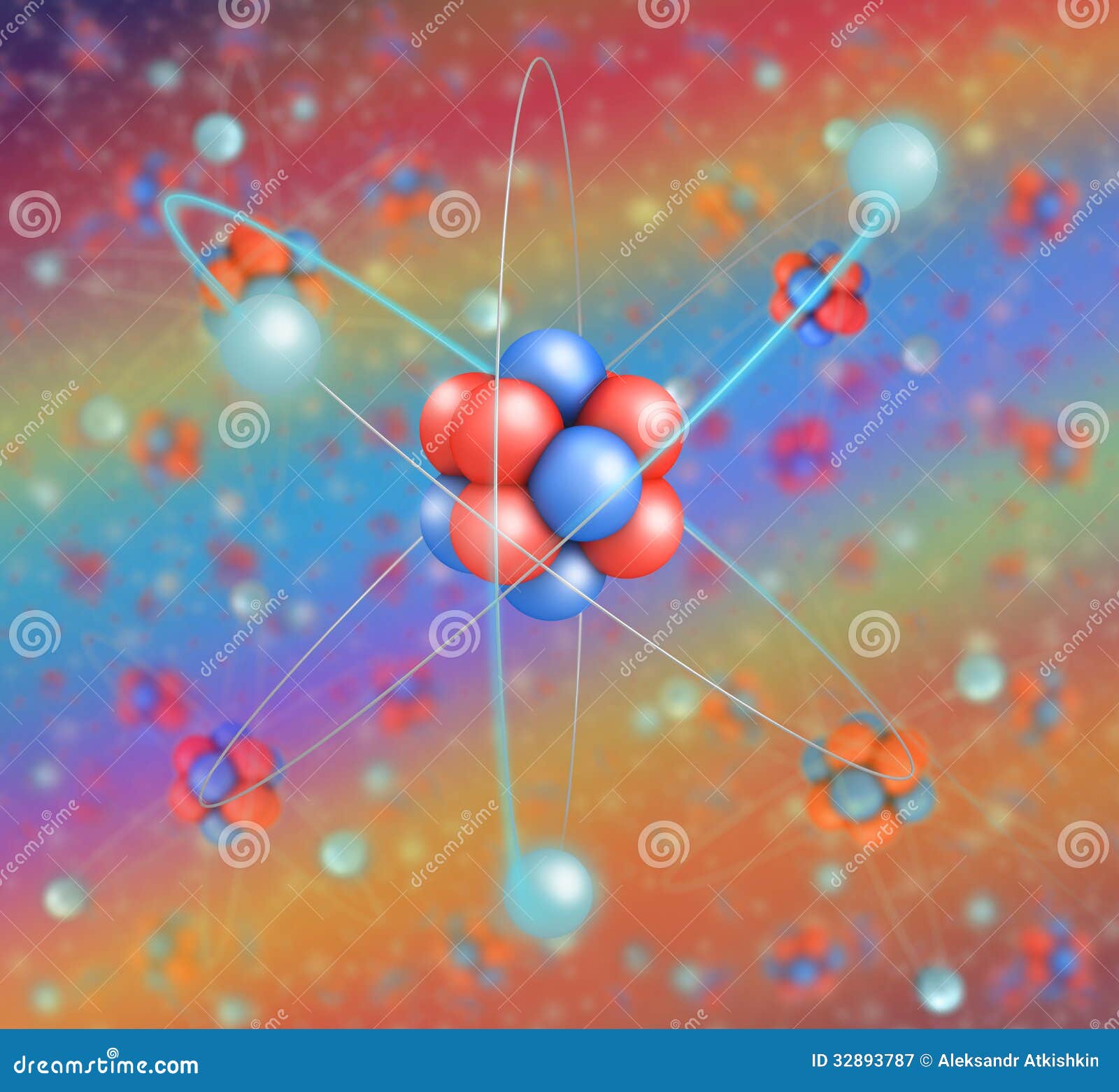 Atoomrooster stock illustratie. Illustration of onderwijs - 32893787
