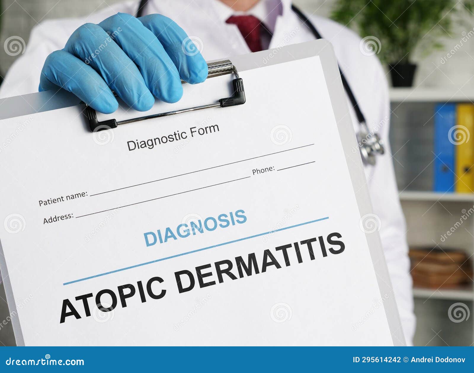 Atopic Dermatitis is Shown Using the Text Stock Photo - Image of pain ...