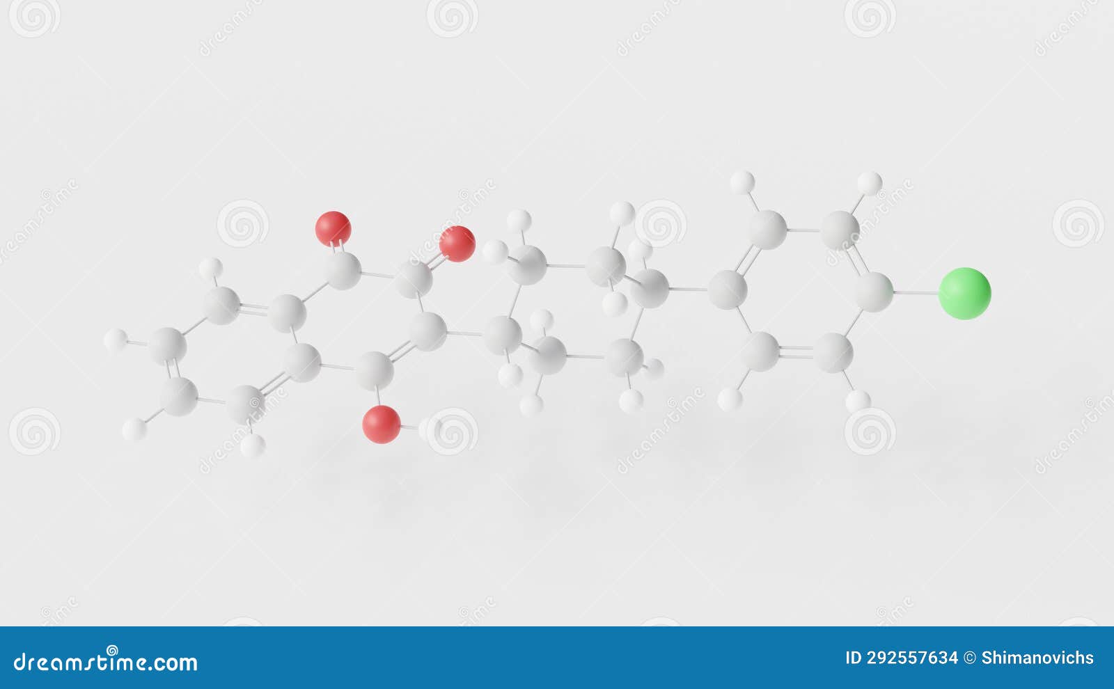 Atovaquone Molecule 3d, Molecular Structure, Ball and Stick Model ...