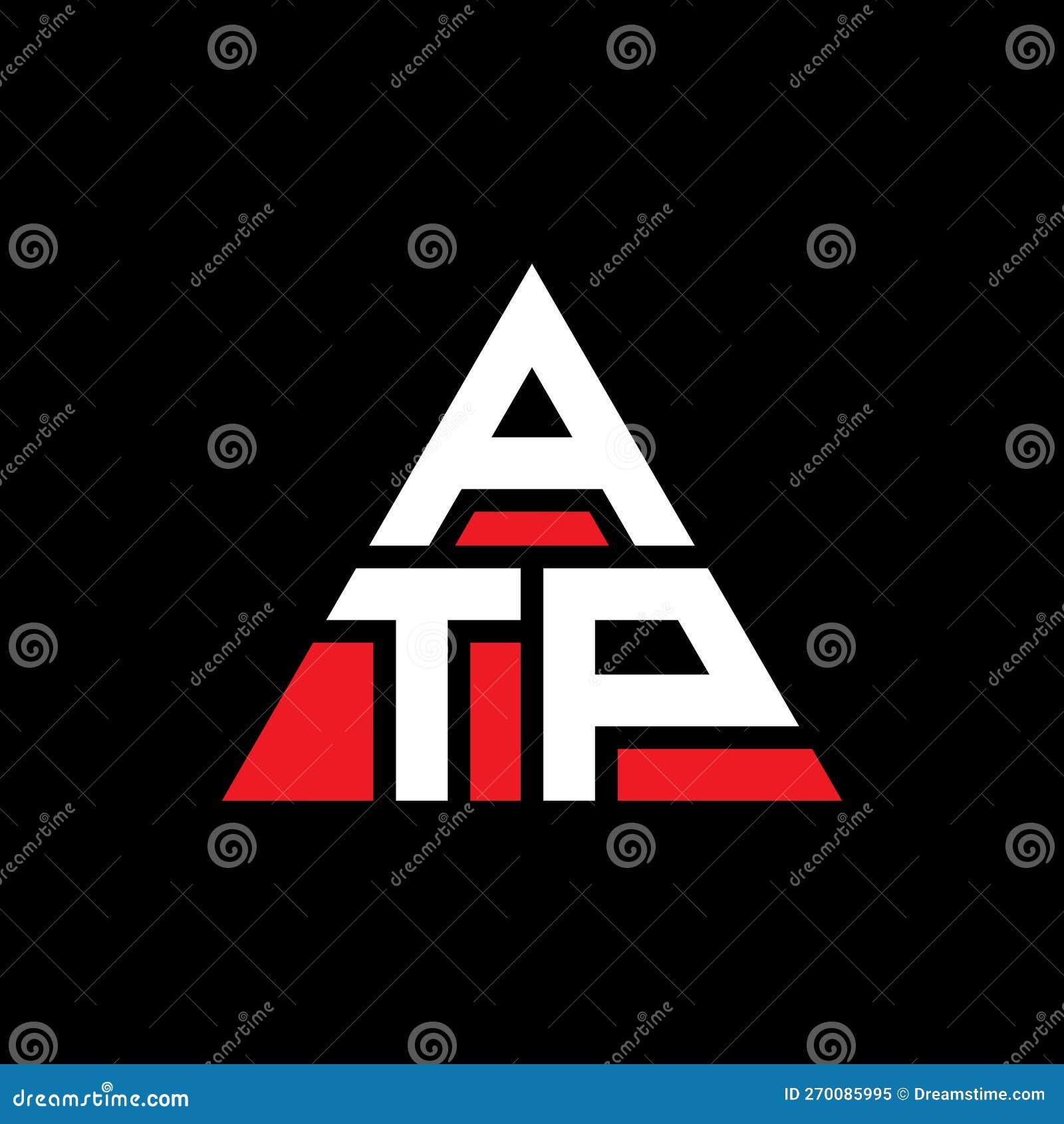 ATP Triangle Letter Logo Design with Triangle Shape. ATP Triangle Logo ...