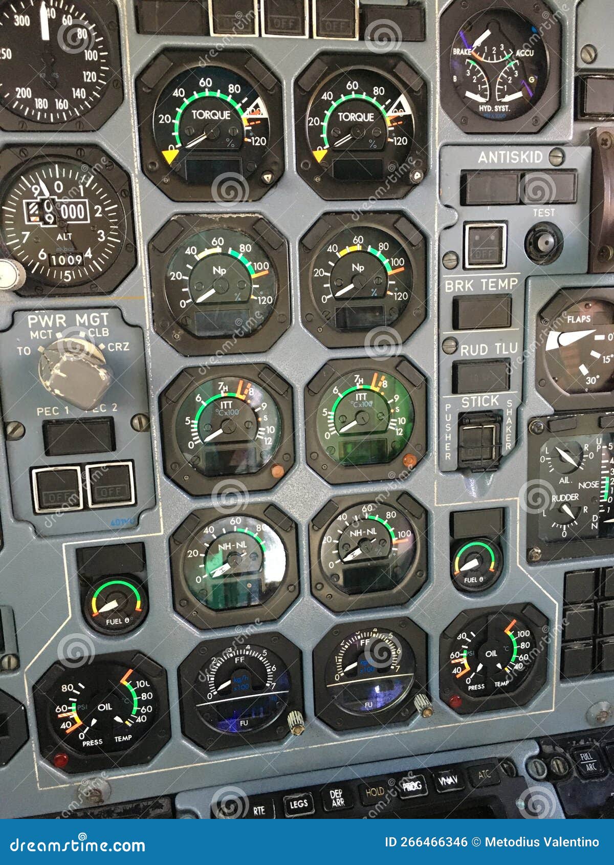 ATR72-500 Cockpit stock photo. Image of instrument, atr72 - 266466346