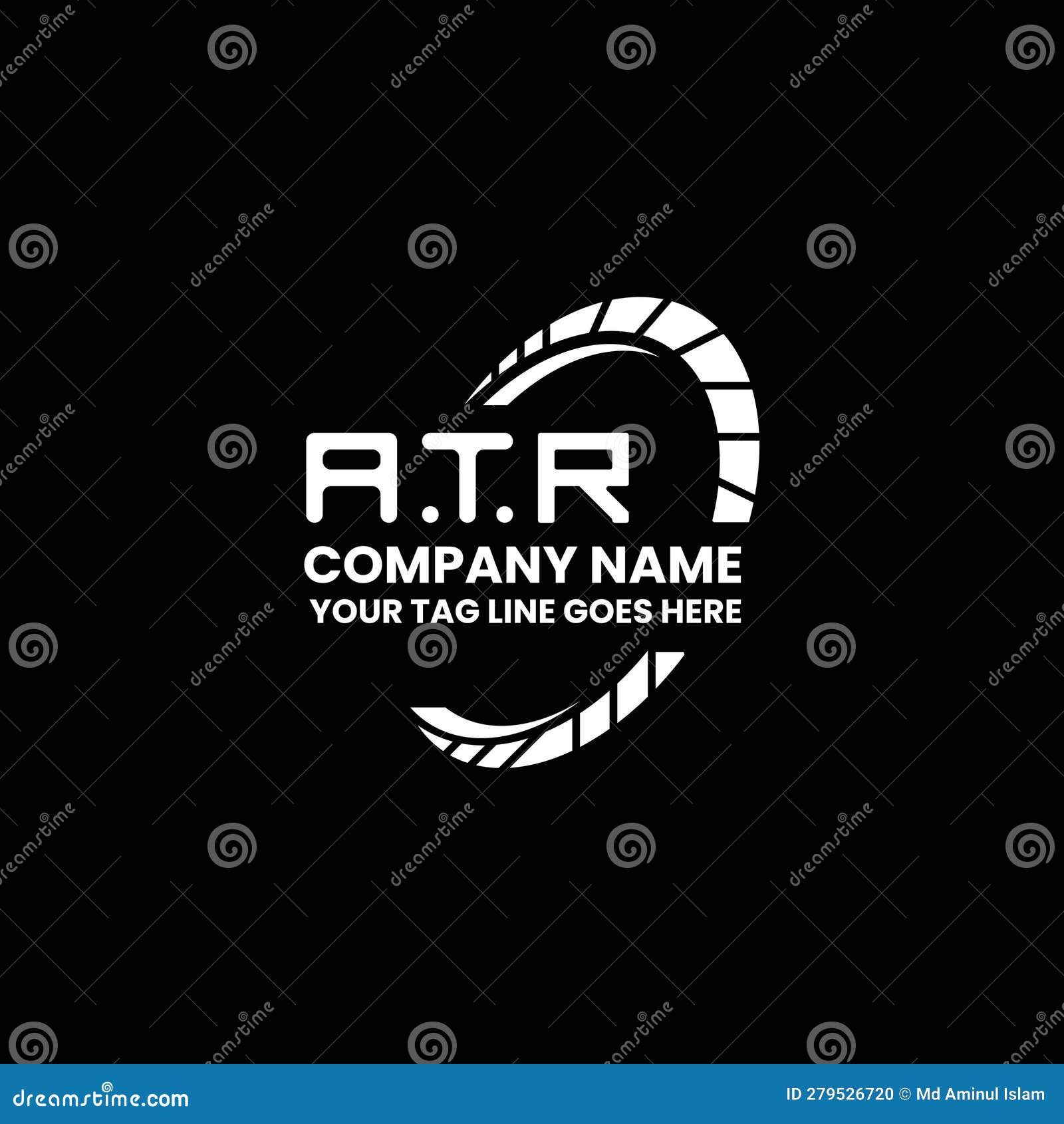 ATR Letter Logo Creative Design with Vector Graphic, Stock Vector ...