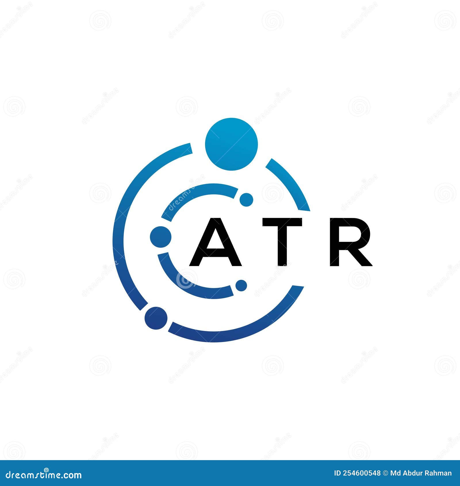 ATR Letter Logo Design On Black Background. ATR Creative Initials ...