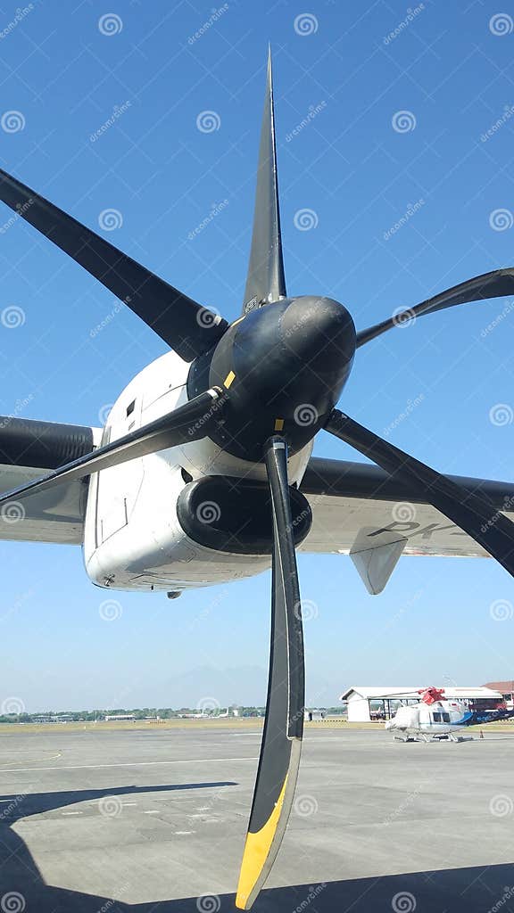 ATR Propeller stock image. Image of propeller, airplane - 199480397