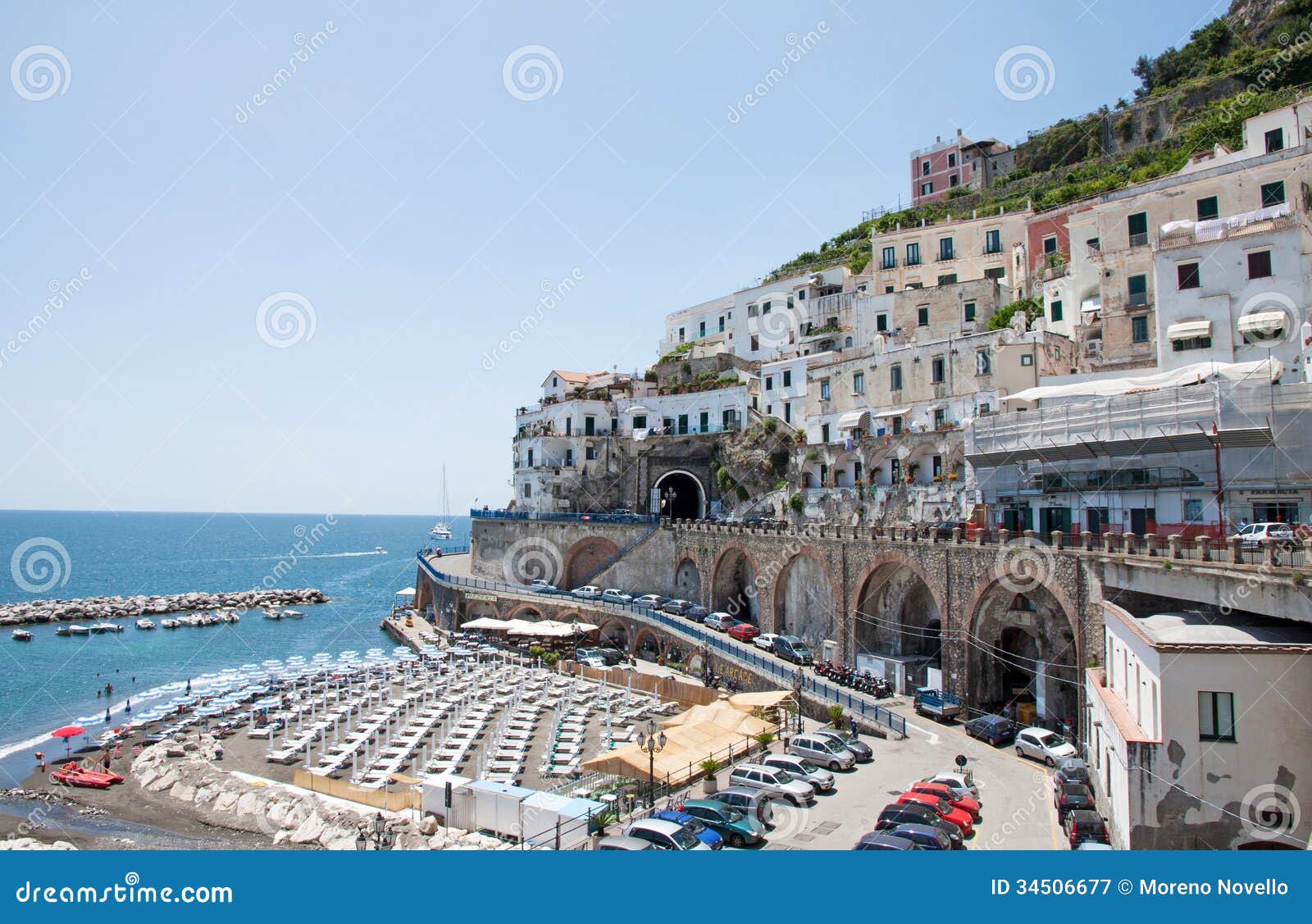 Atrani, Amalfi Coast, Italy Stock Image - Image of mountain, beach ...