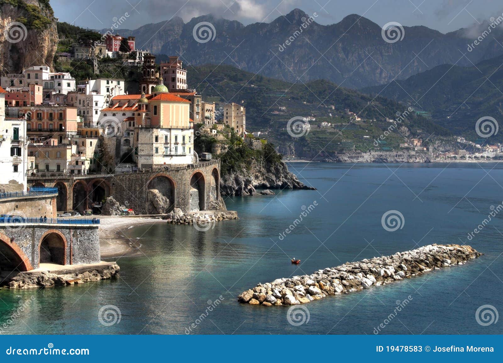 Atrani, Coast of Amalfi stock image. Image of diet, relaxing - 19478583