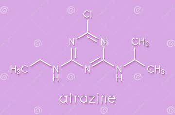 Atrazine Broadleaf Herbicide Molecule. Skeletal Formula.. Stock ...