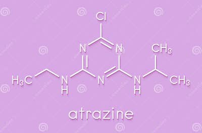 Atrazine Broadleaf Herbicide Molecule. Skeletal Formula.. Stock ...