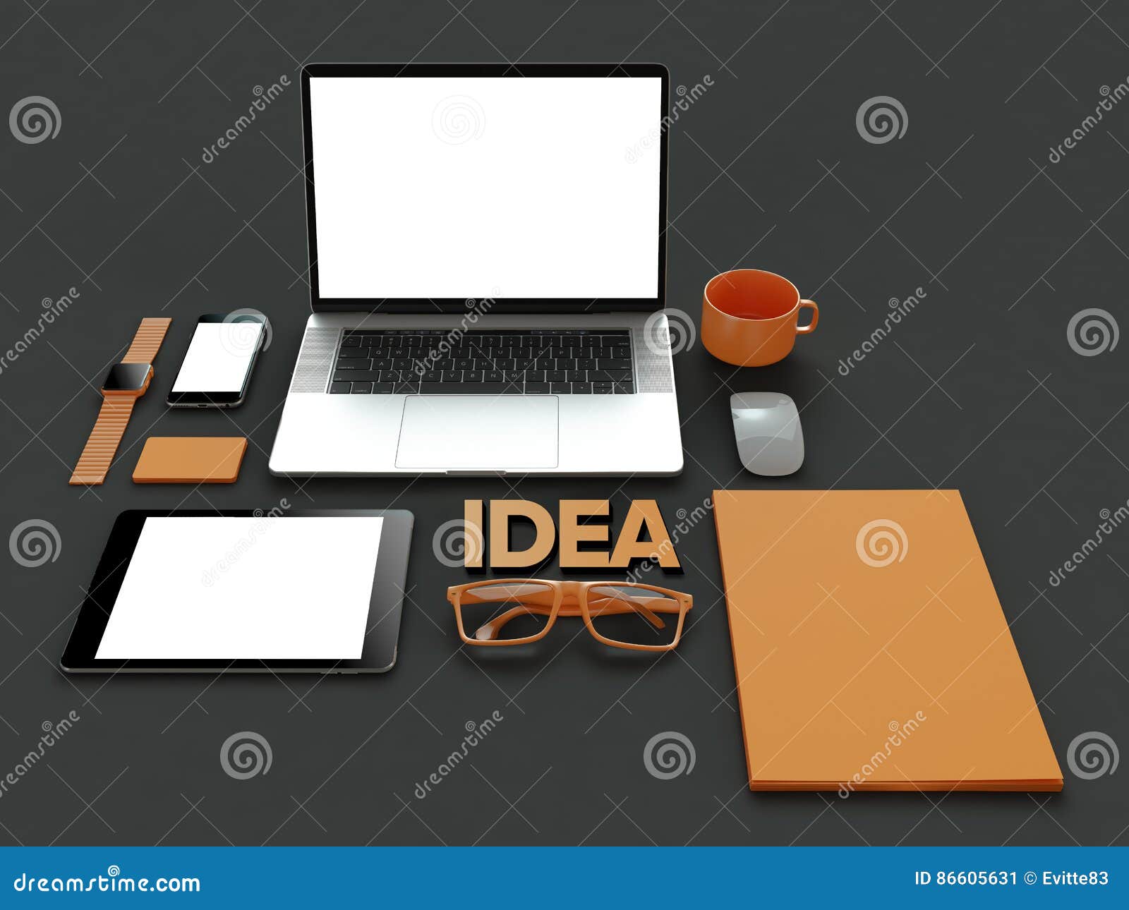 3D Rendering - High Resolution Image Basic Box Paper With Handle On Top ...