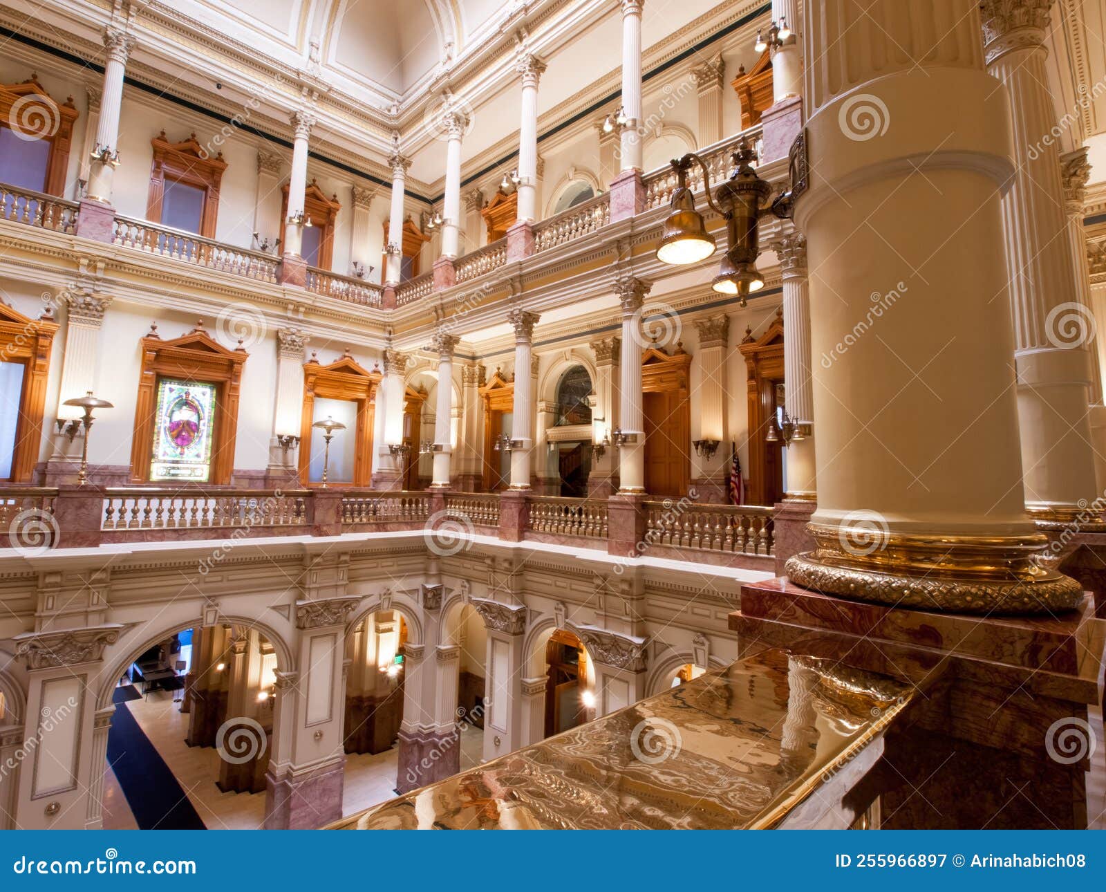 Atrium with colonnade editorial photography. Image of historical ...