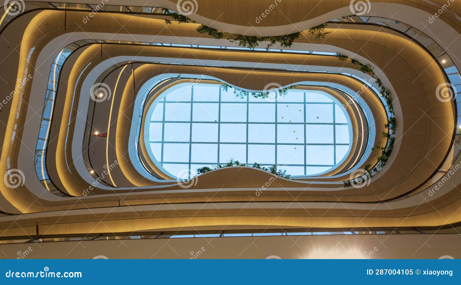 Atrium and Dome, Modern Building Roof Stock Image - Image of line ...