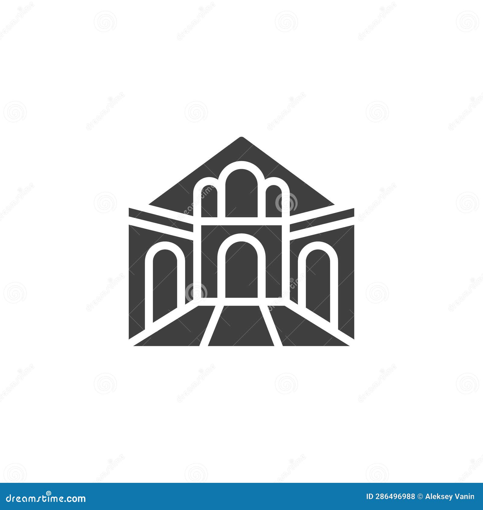 Atrium hall vector icon stock illustration. Illustration of design ...