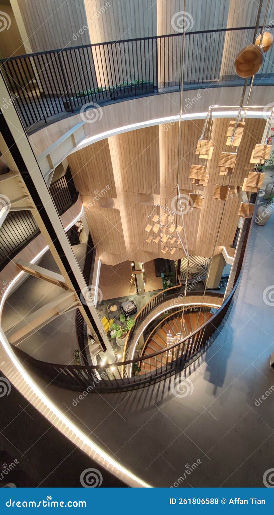 Atrium of a Hotel Dynamic Design Flow Structure Stock Photo - Image of ...