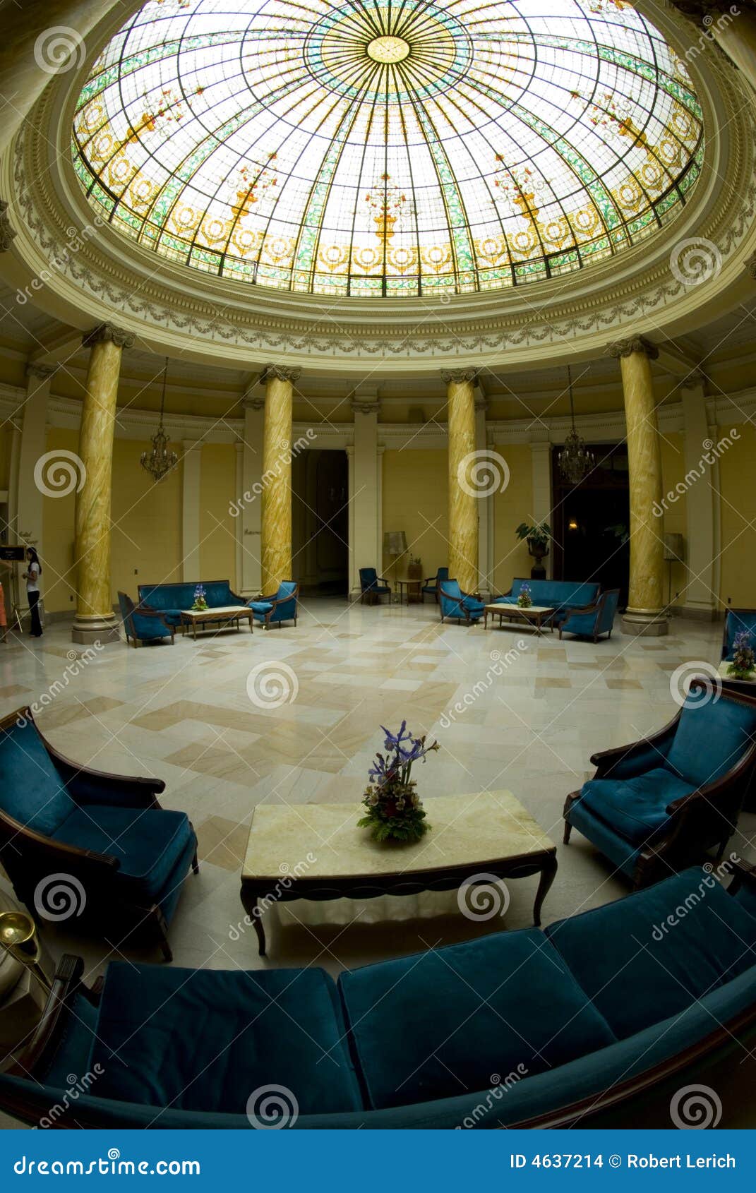Atrium Old Hotel Lobby With Chairs Lima Peru Stock Photography ...